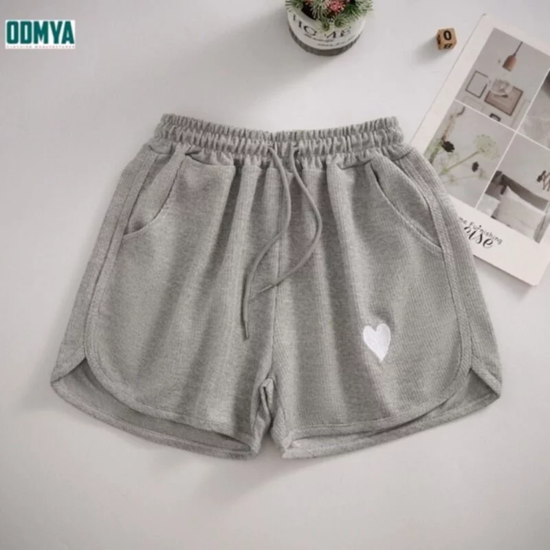 Cute Heart Embroidery Pattern Shorts Soft Sports Shorts Manufacturer
